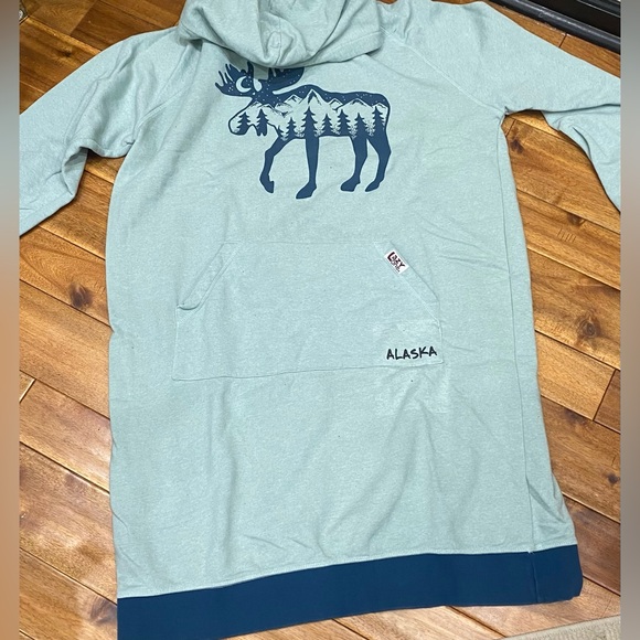 Lazy One | Tops | Lazy One Moose Long Hoodie | Poshmark